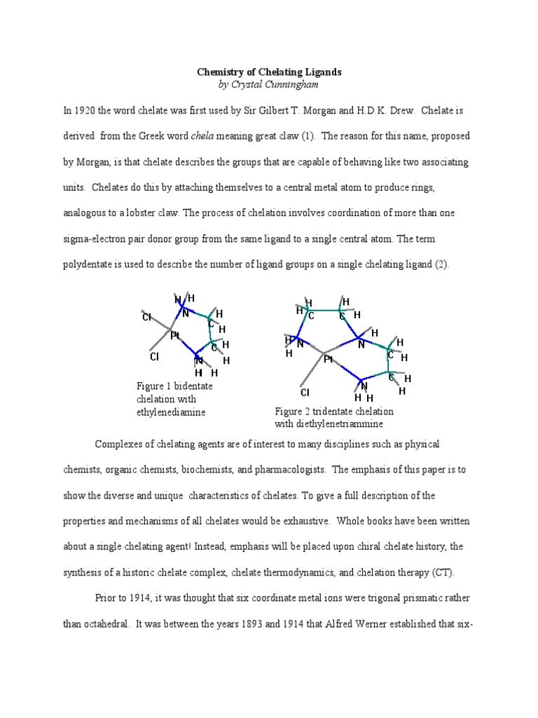 Chelate | PDF | Chelation | Coordination Complex