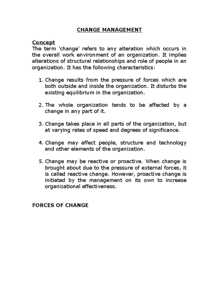 Understanding Change Management Dynamics | PDF