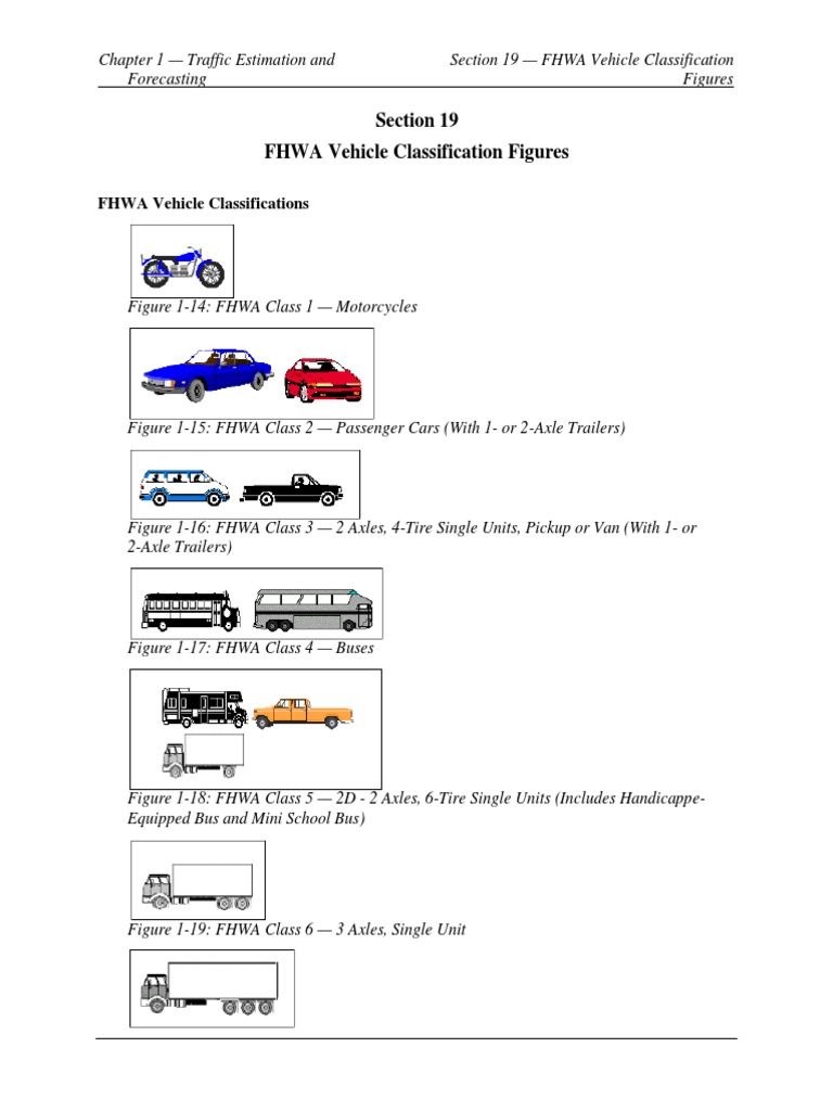 Fhwa Class and Vehicle Layouts | PDF | Transmission (Mechanics) | Four ...