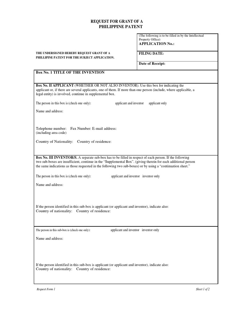 Philippine Patent Application | PDF | Patent Application | Invention
