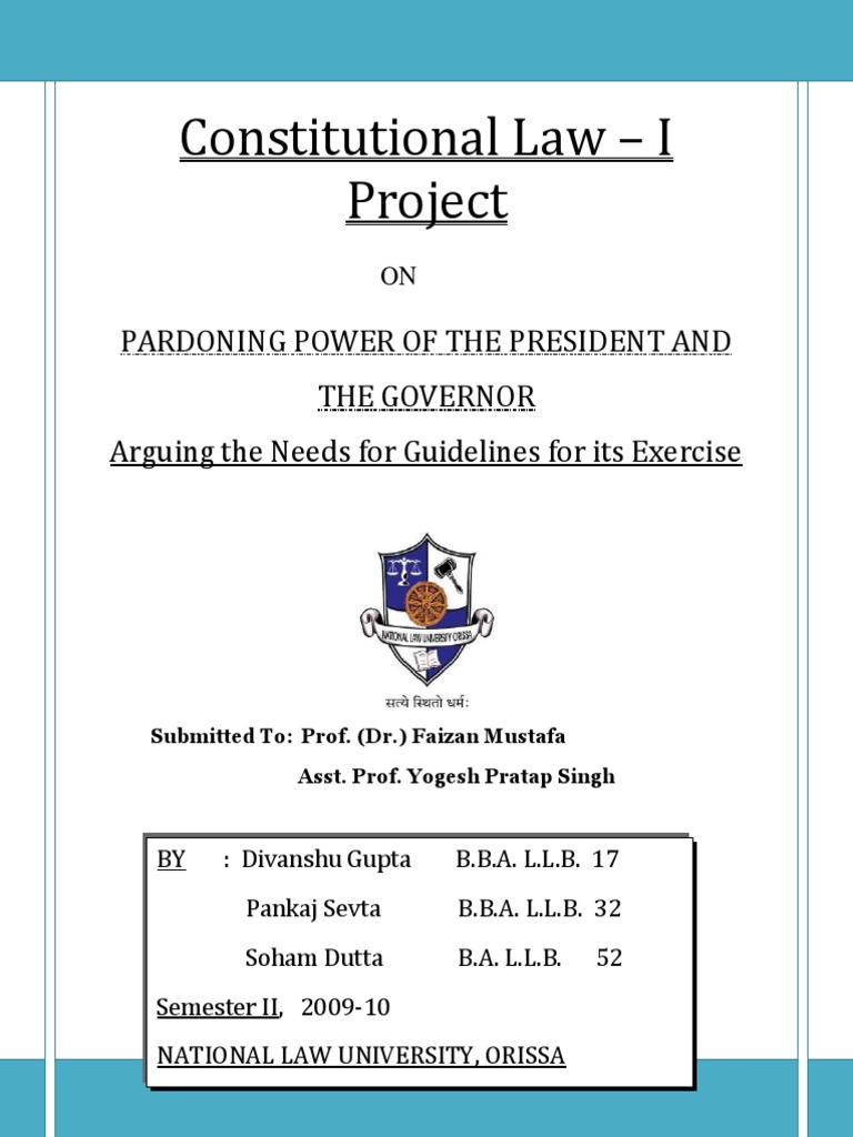 Pardoning Power of President | PDF | Pardon | Judiciaries