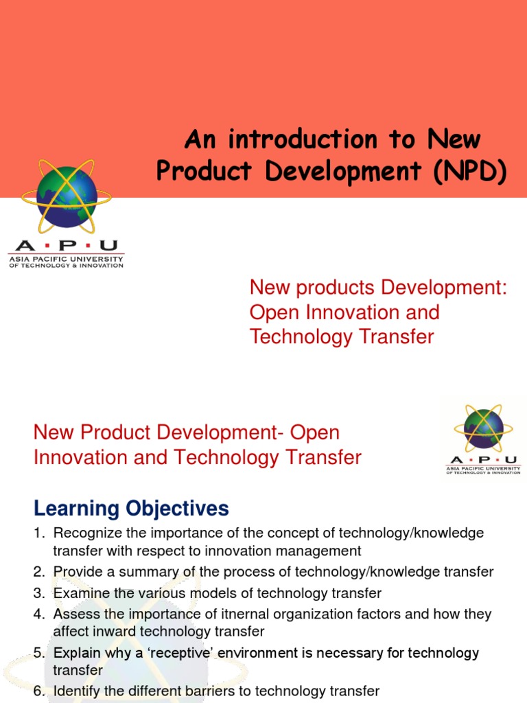 Technology Transfer in New Product Development | PDF | Innovation ...