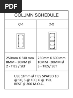 Schedule of Column | PDF