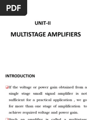 Multistage amplifiers ppt