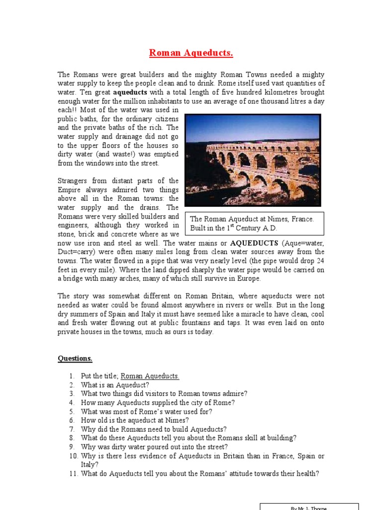 Roman Aqueducts: Engineering Marvels | PDF | Rome | Ancient Rome