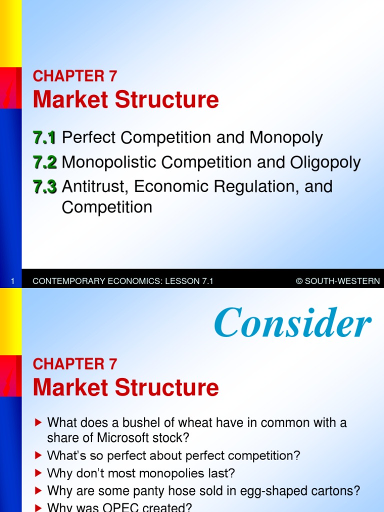 Market Structure | PDF | Monopoly | Perfect Competition