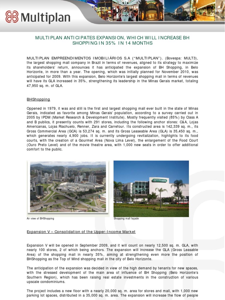 Multiplan CM 20071025 Eng | PDF | Shopping Mall | Income