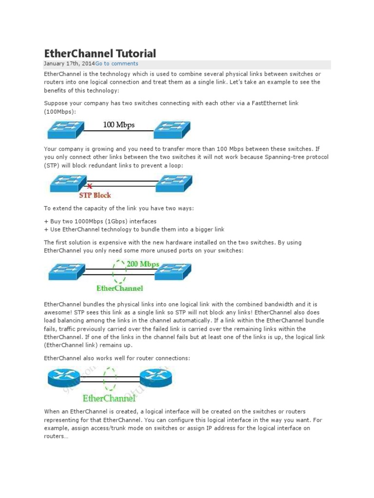 EtherChannel Tutorial | PDF | Network Switch | Computer Standards