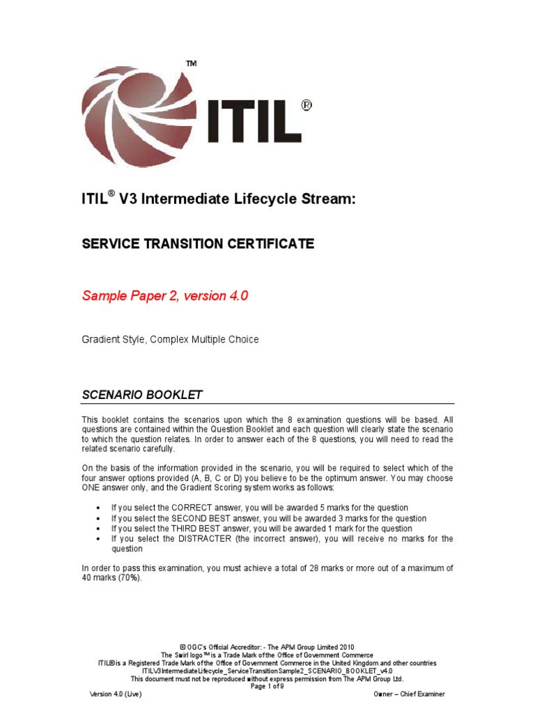 STC-4 0 | PDF | Itil | Chief Information Officer