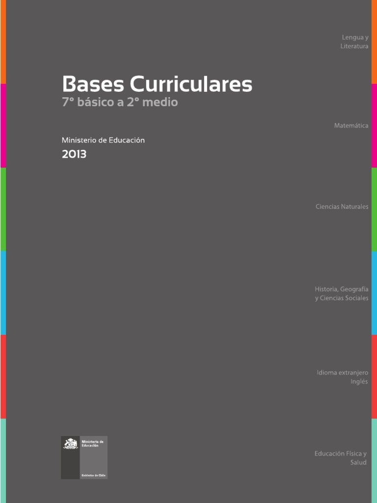 Bases Curriculares 7° Básico A 2° Medio | PDF | Estudios de idiomas extranjeros | Salud y bienestar