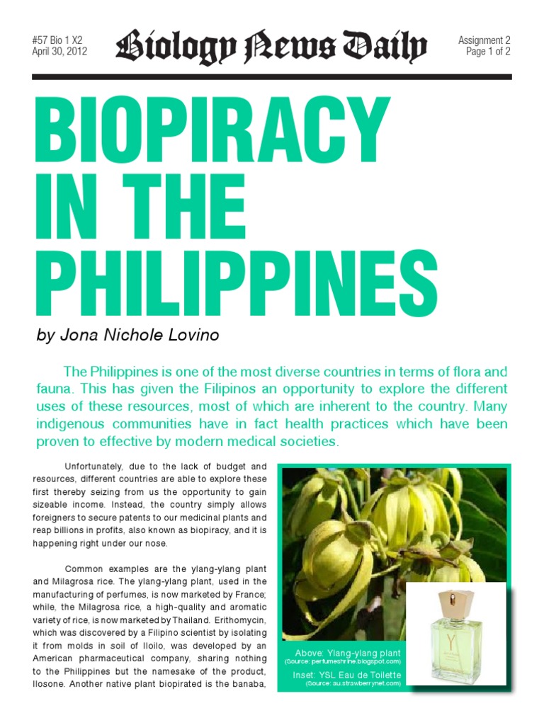 Biopiracy in the Philippines: Documenting Traditional Medicinal ...