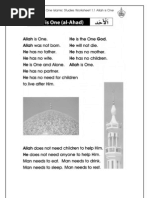 Grade 1 Islamic Studies - Worksheet 4.4 - Prophet Muhammad (Part 4) | PDF