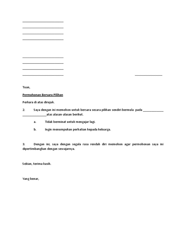 Surat Litup Permohonan Pencen Upload | PDF