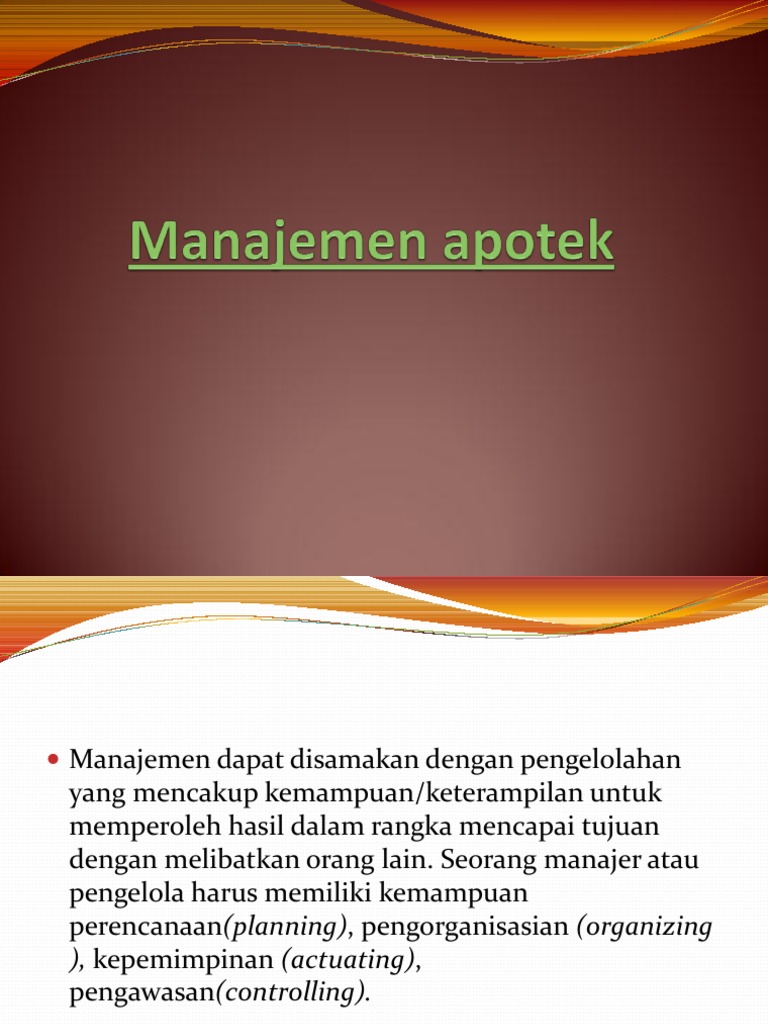 Manajemen Apotek Pdf