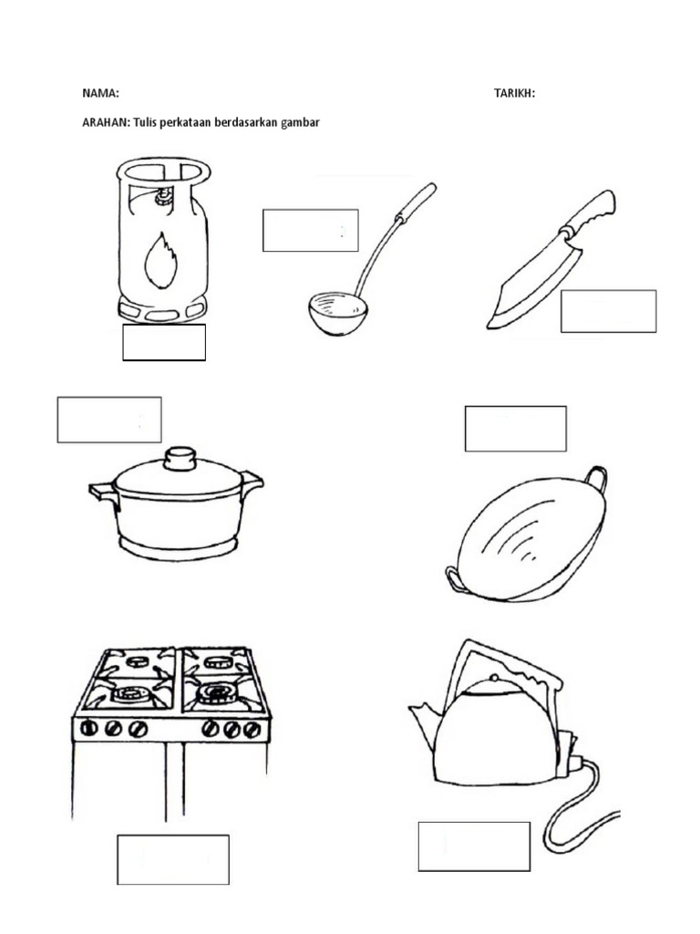 Lembaran Kerja Alatan Memasak | PDF