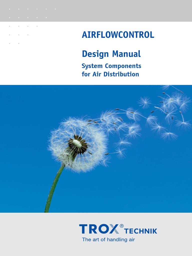 TROX Air Flow Control Design Manual | PDF | Duct (Flow) | Hvac