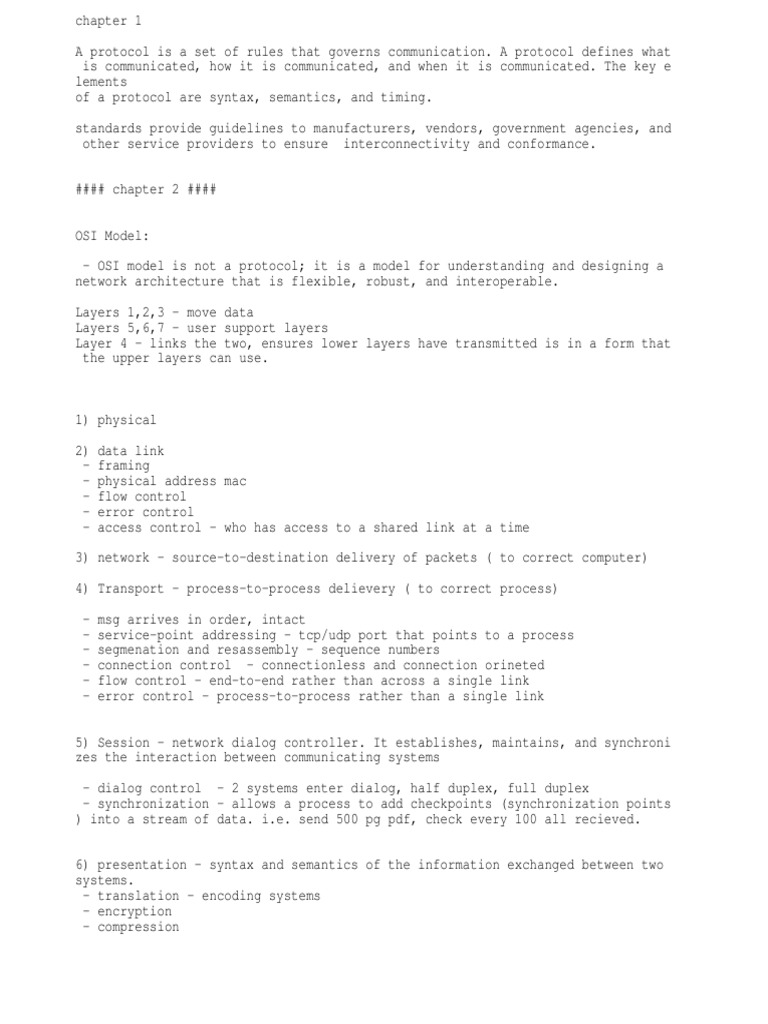 TCP Ip Notes | PDF | Transmission Control Protocol | Network Packet