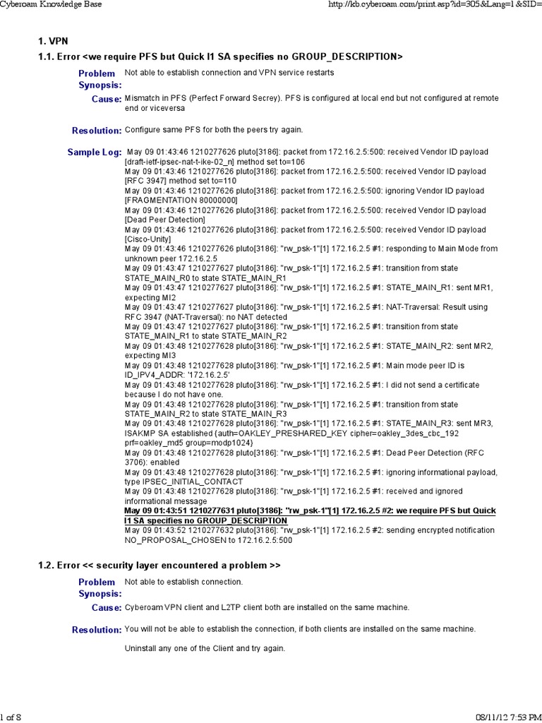 Cyberoam Knowledge Base | PDF | Port (Computer Networking) | Secure Communication