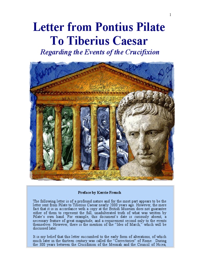 Letter From Pilate to Tiberius Caesar | Calendar | Pontius Pilate