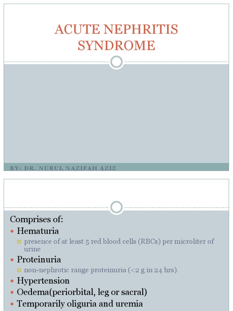 Acute Nephritis Syndrome Overview | PDF | Immunology | Organ (Anatomy)