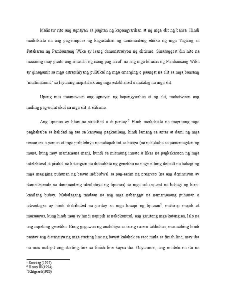 Fil 40-Elitismo | PDF