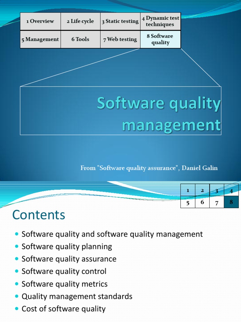 Chapter 8 - Software Quality Management - 1slide | PDF | Software ...