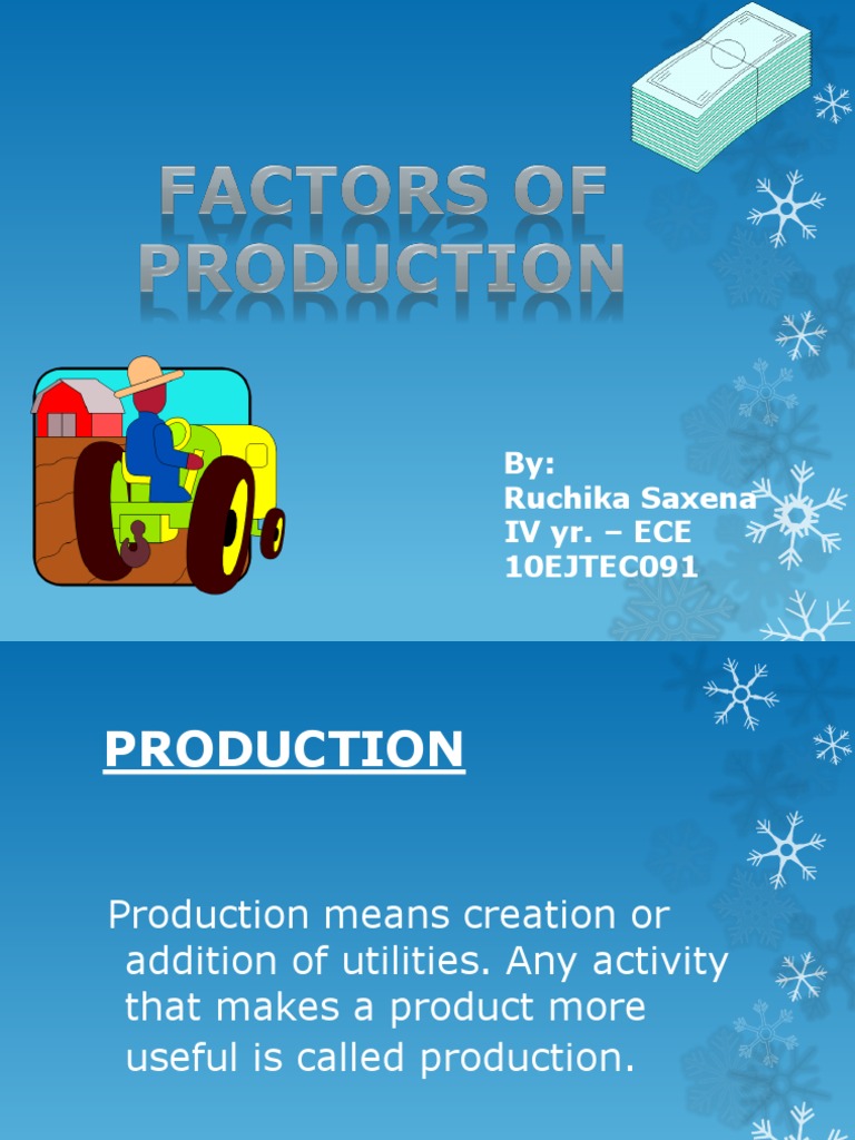 Factors of Production-presentation | Factors Of Production | Labour ...