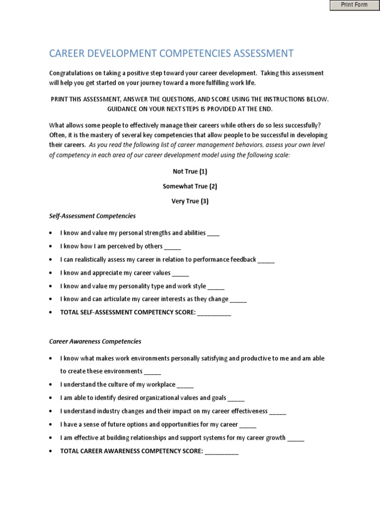Career Development Competencies Guide | PDF | Competence (Human ...