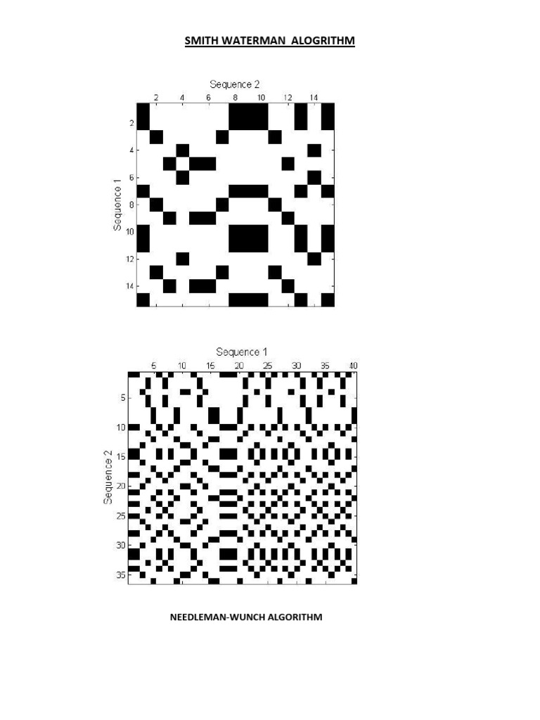 Smith Waterman Alogrithm: Needleman-Wunch Algorithm | PDF