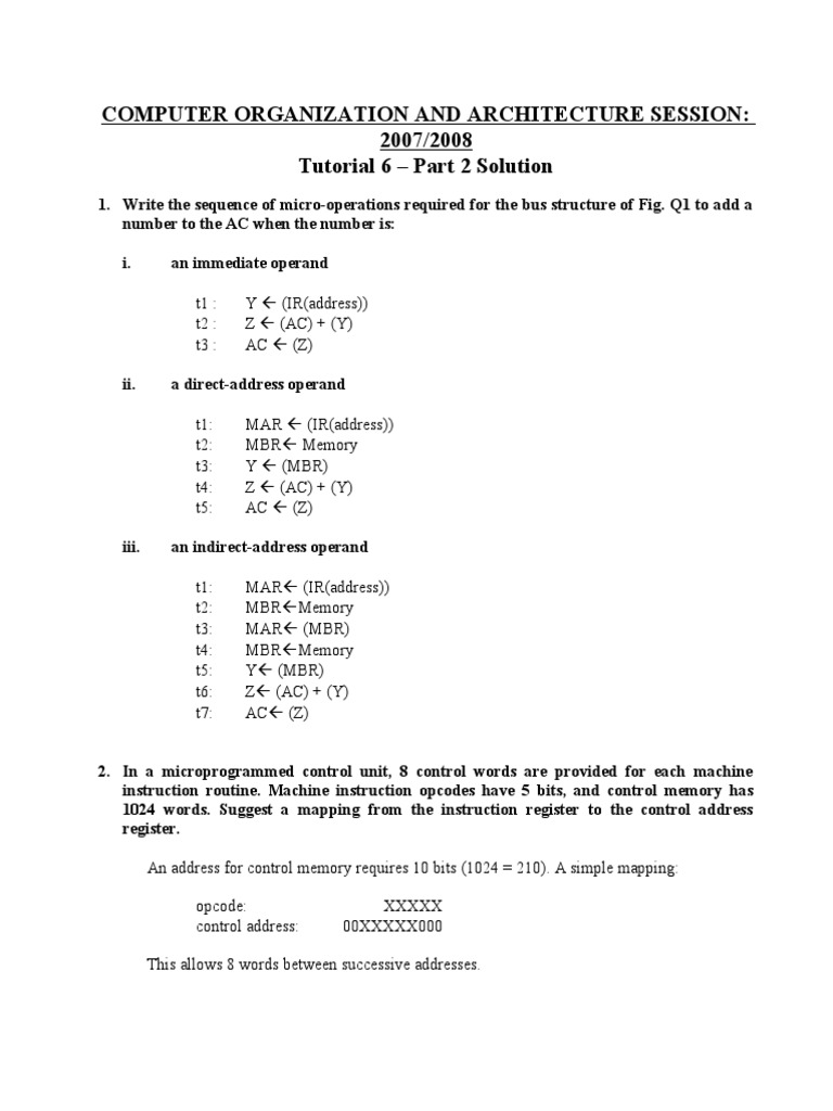 Tutorial 6 - Part 2 Solution | PDF | Instruction Set | Electronic Design