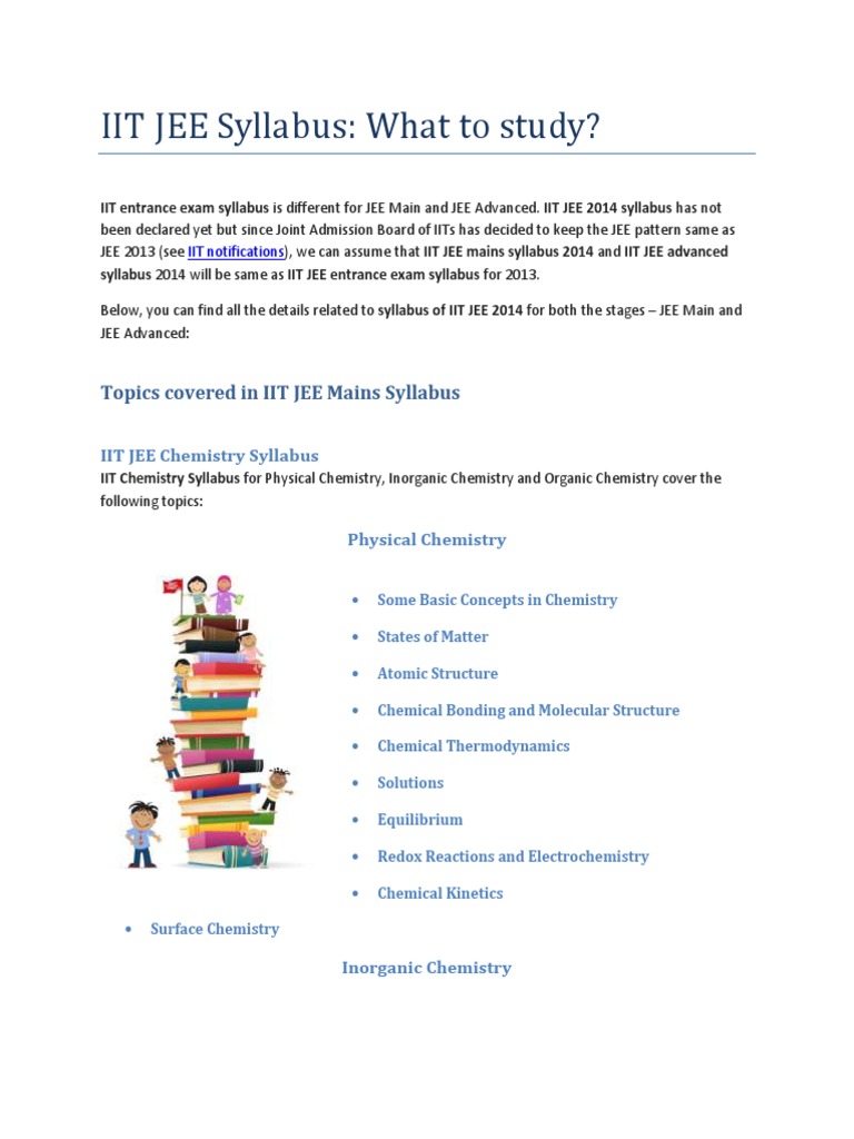 IIT JEE Syllabus | PDF | Organic Chemistry | Chemistry