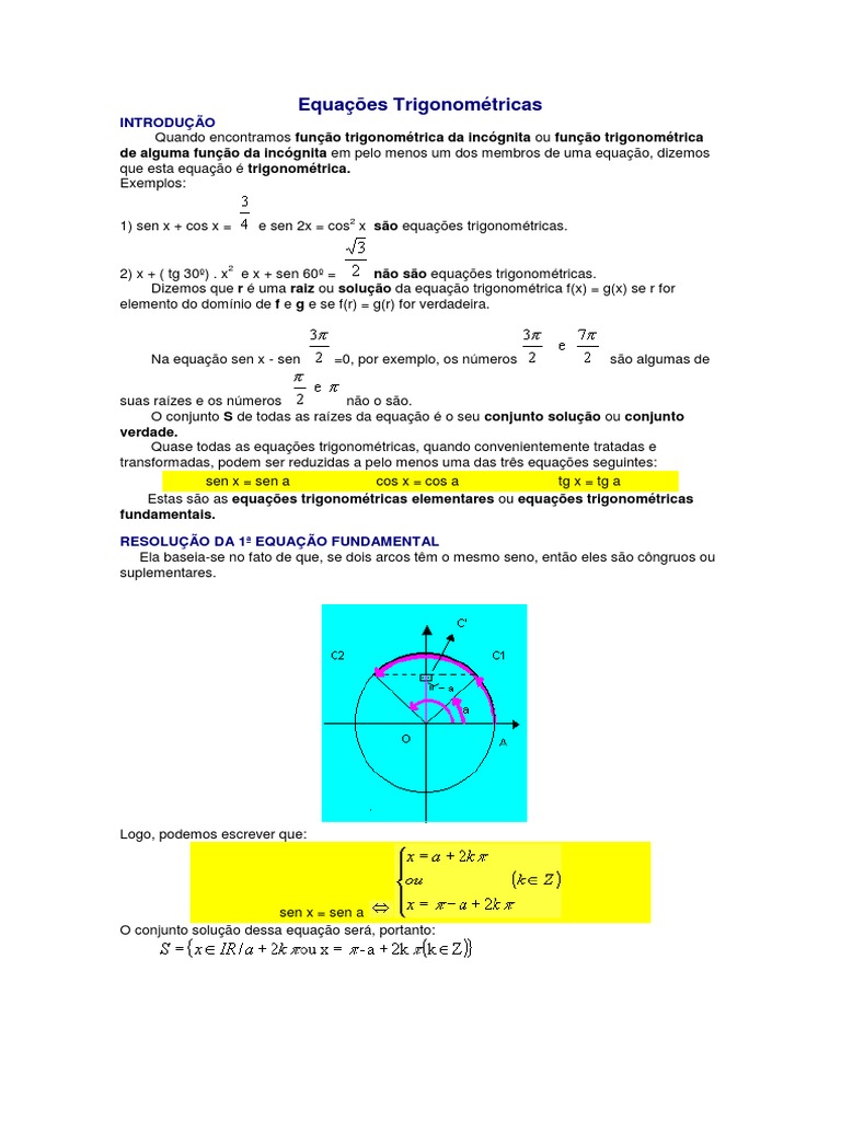 Equações Trigonométricas | PDF