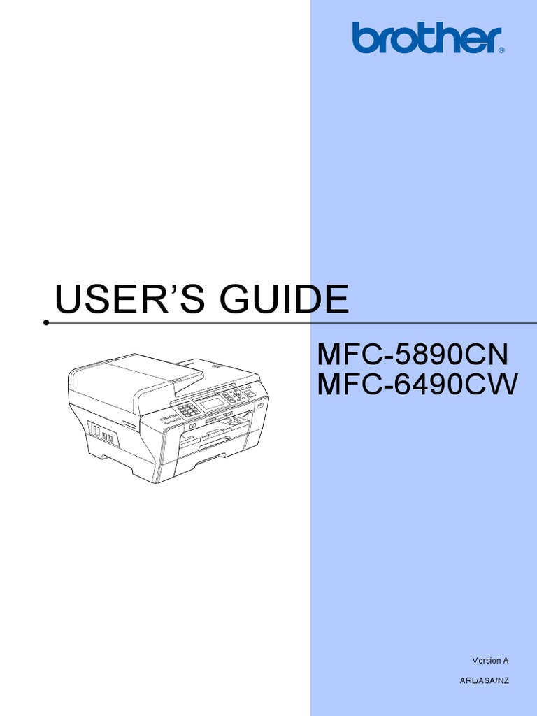 Brother MFC 6490CW Manual | PDF | Fax | Digital Technology