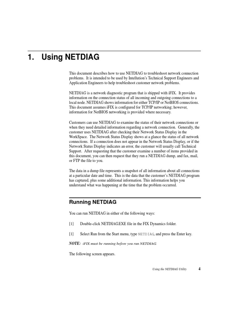 Netdiag White Paper | PDF | Network Socket | Computer Network