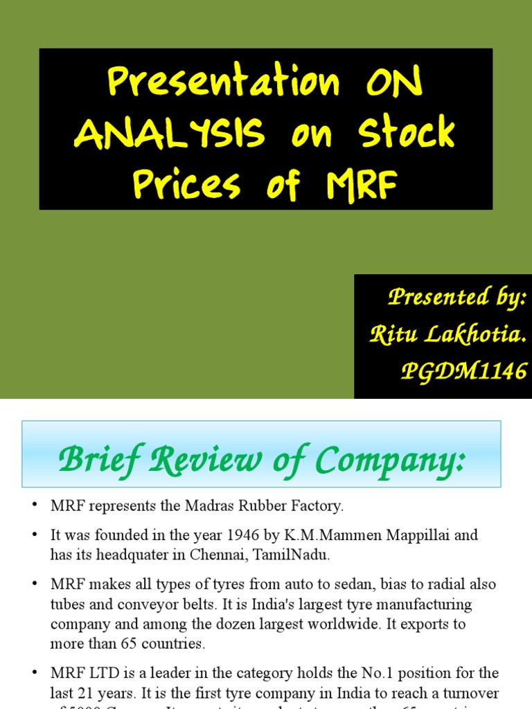 MRF Stock Price Analysis and Trends | PDF