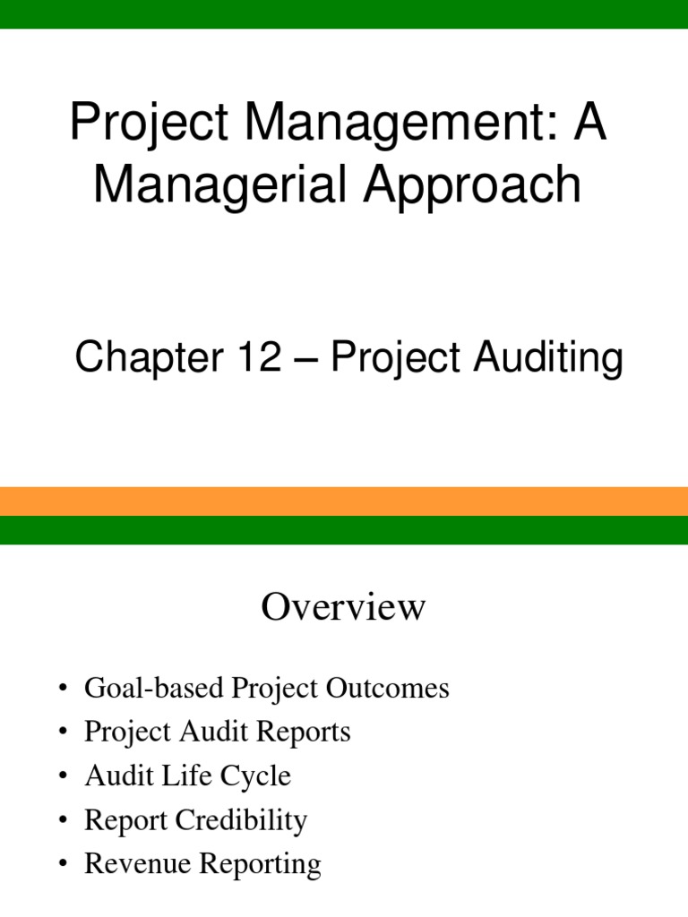 Ch12 Project Auditing | PDF | Financial Audit | Life Cycle Assessment