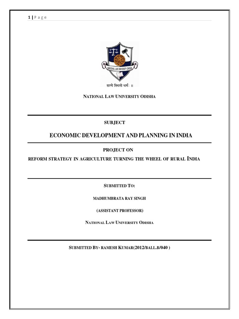 Economics Project | PDF | Green Revolution | Agriculture