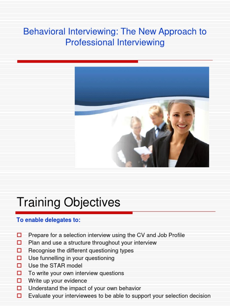 Behavioural Interview Technique | PDF