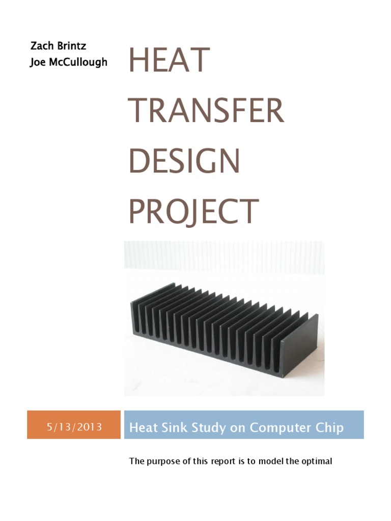 Heat Transfer Design Project Report | PDF | Heat Transfer | Heat