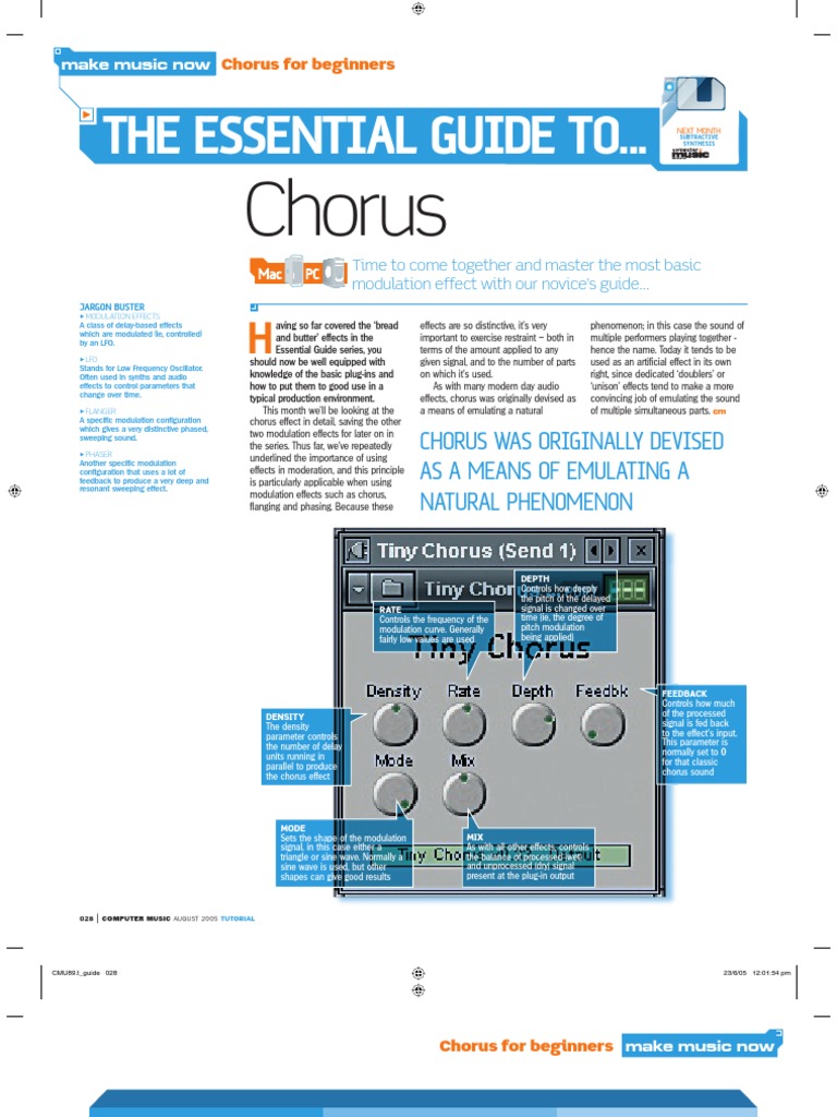 Beginner's Guide to Chorus Effects | PDF | Modulation | Pitch (Music)