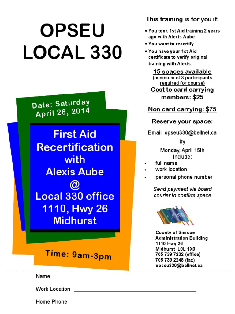 First Aid Recert April 26 2014 | PDF
