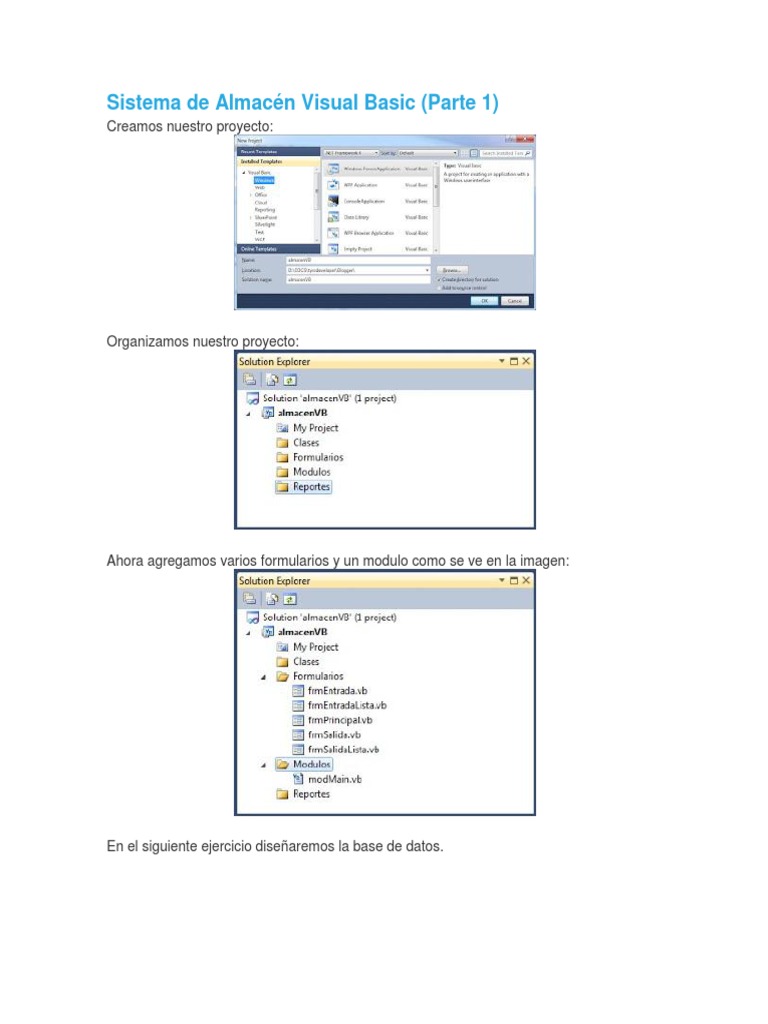 Sistema de Almacén Visual Basic | PDF | Tabla (base de datos) | Básico