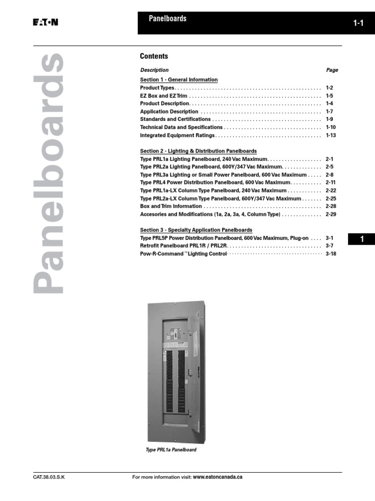 Panelboard Eaton | PDF | Power Engineering | Electrical Equipment