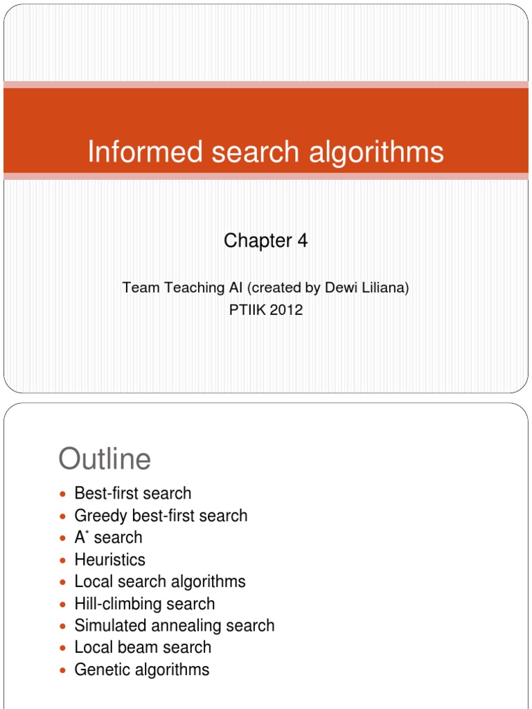 Informed Search Algorithms Overview | PDF | Analysis | Theoretical Computer Science