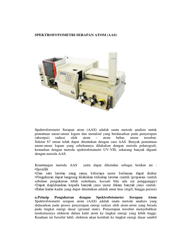 Metode dan Prinsip AAS dalam Analisis | PDF