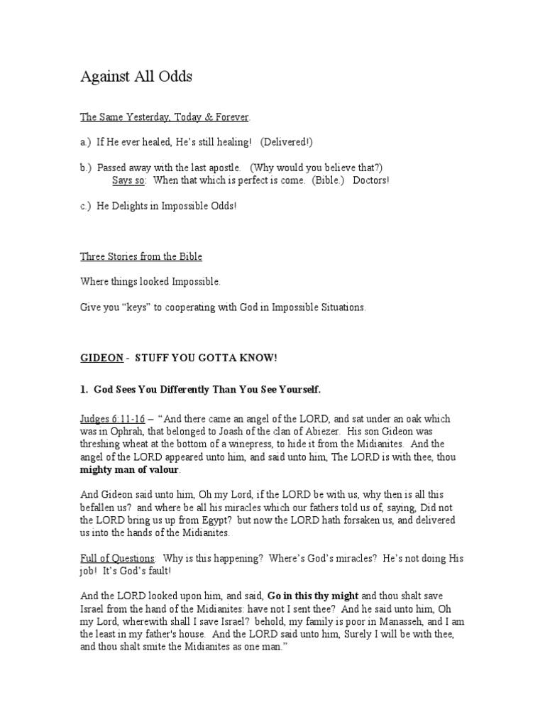 Against All Odds | PDF