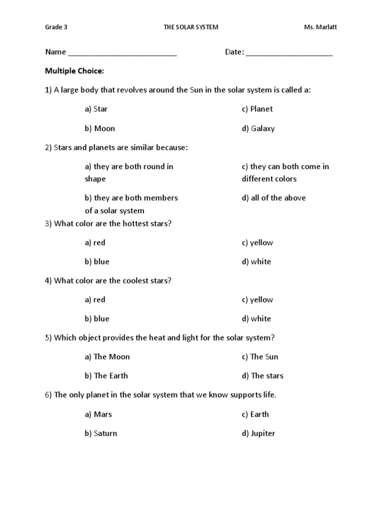 Starsplanets Assessment | PDF | Science & Mathematics