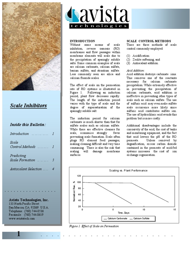 Antiscalant Technical Sheet | PDF | Solubility | Sodium Chloride