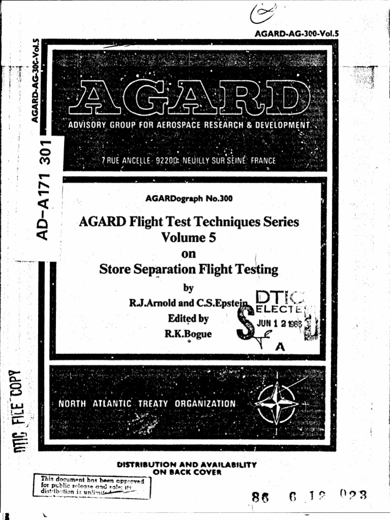 Agard Flight Test Technique Series Volume 5 Stores Separation Testing ...