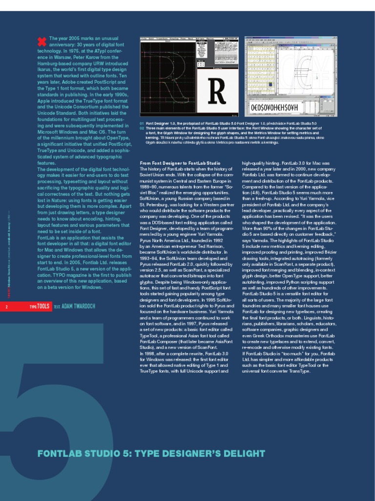 Font Lab Studio 5: Type Designer's Delight | Download Free PDF | Typefaces | Writing